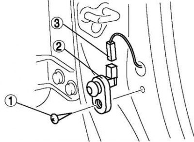 Removal and installation the door limit switch (Mazda3 BK (Axela) 2003 ...